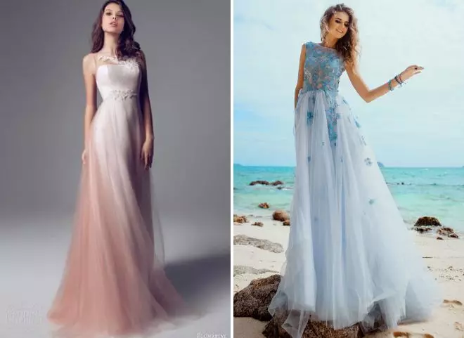 The most beautiful wedding dresses 2018 - fashion trends for winter and summer, lush, short, colored, for complete 3588_15