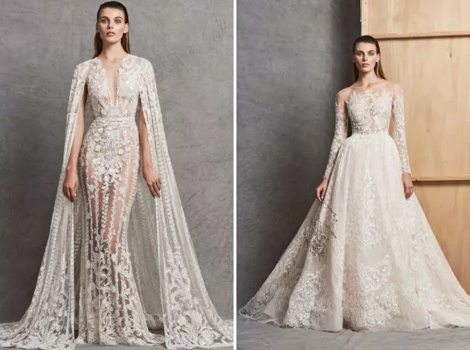 The most beautiful wedding dresses 2018 - fashion trends for winter and summer, lush, short, colored, for complete 3588_28