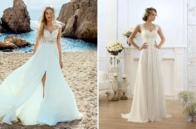 The most beautiful wedding dresses 2018 - fashion trends for winter and summer, lush, short, colored, for complete 3588_7