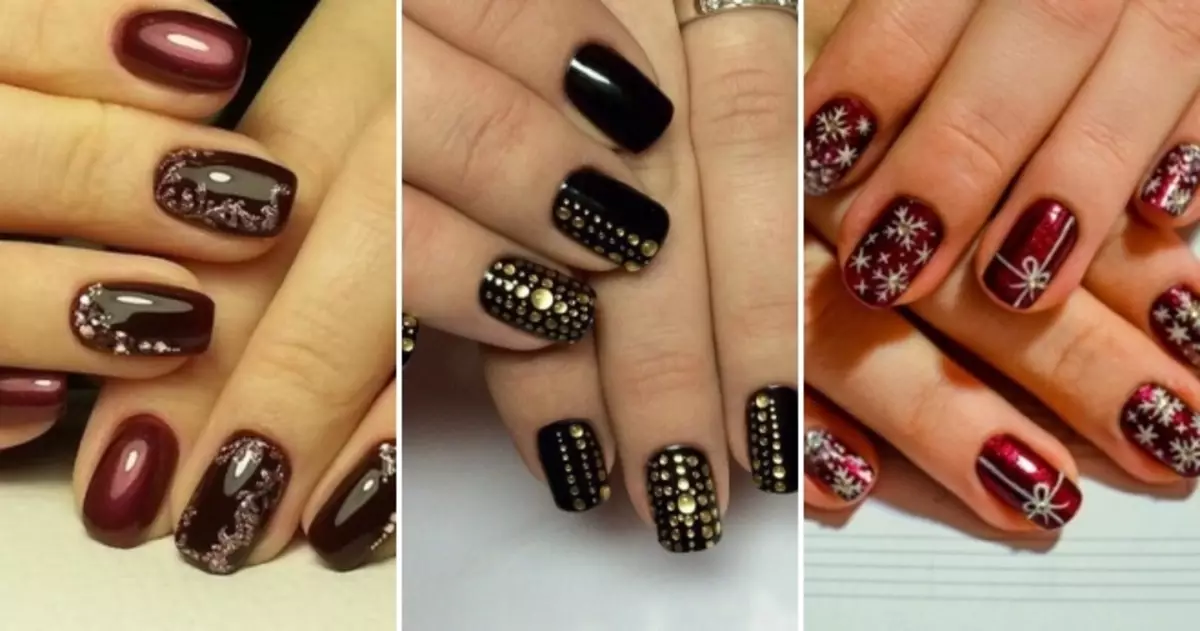 El que ha de fer la manicura 2018 de Cap d'Any - de moda els colors, brillants idees, Bella Nail-Art de llarg i curt les ungles