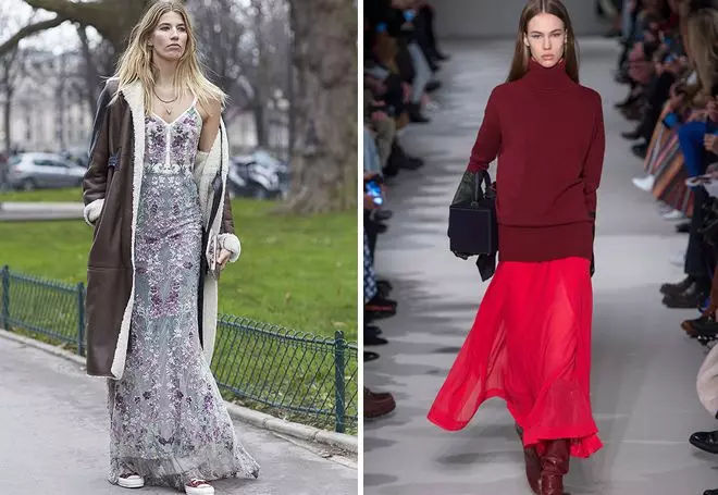 Qué usar vestidos de moda invierno 2017-2018 - estricto, cóctel, punto, punto, denim 3594_21