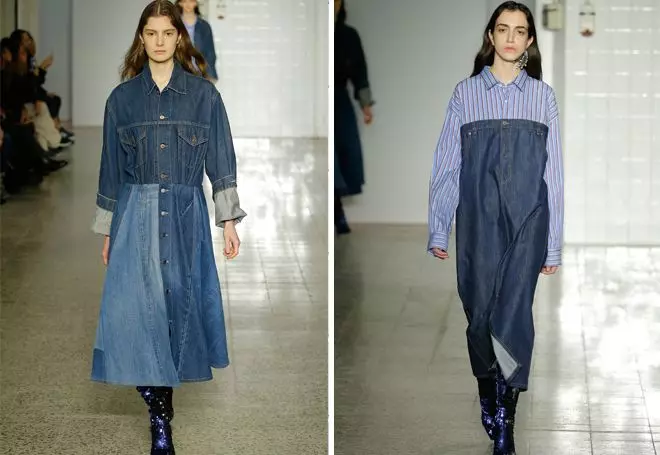 O que usar vestidos de moda inverno 2017-2018 - estrito, coquetel, malha, malha, denim 3594_6