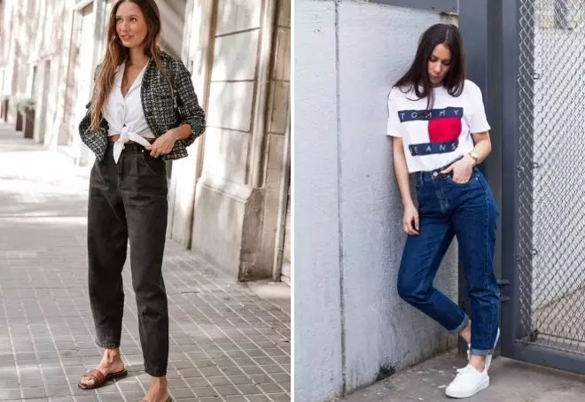 Jeans di fanghi alla moda, tubi, strappati e con tagli, per donne piene e incinte 3770_19