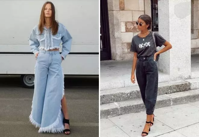 Jeans di fanghi alla moda, tubi, strappati e con tagli, per donne piene e incinte 3770_20