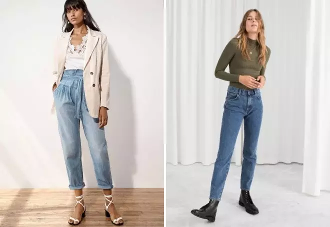 Jeans di fanghi alla moda, tubi, strappati e con tagli, per donne piene e incinte 3770_34