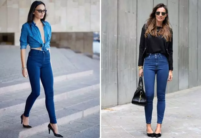 Jeans di fanghi alla moda, tubi, strappati e con tagli, per donne piene e incinte 3770_40