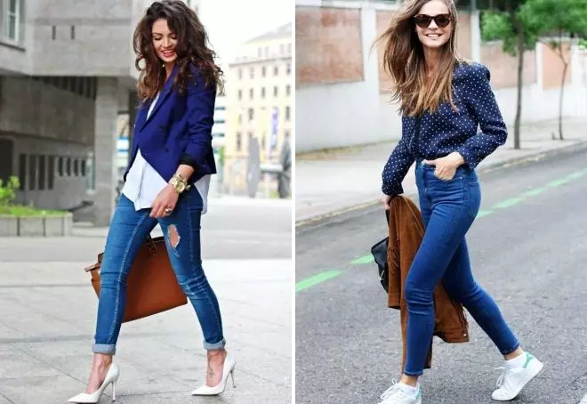 Jeans di fanghi alla moda, tubi, strappati e con tagli, per donne piene e incinte 3770_41