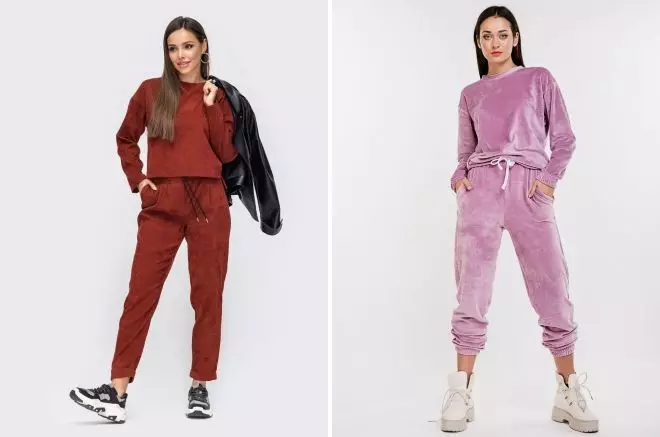 Tracksuit das mulheres para uma caminhada e fitness, para grávida e completa, lã, cashmere e strass 3773_20