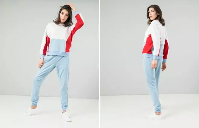 Tracksuit das mulheres para uma caminhada e fitness, para grávida e completa, lã, cashmere e strass 3773_21