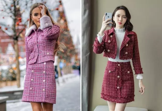 Traje das mulheres - com calças ou saia, casamento e noite, denim e malha 3774_33