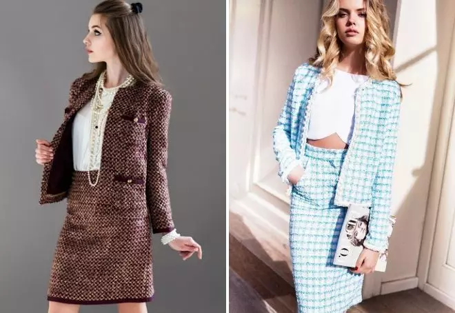 Traje das mulheres - com calças ou saia, casamento e noite, denim e malha 3774_34