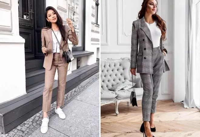 Traje das mulheres - com calças ou saia, casamento e noite, denim e malha 3774_36