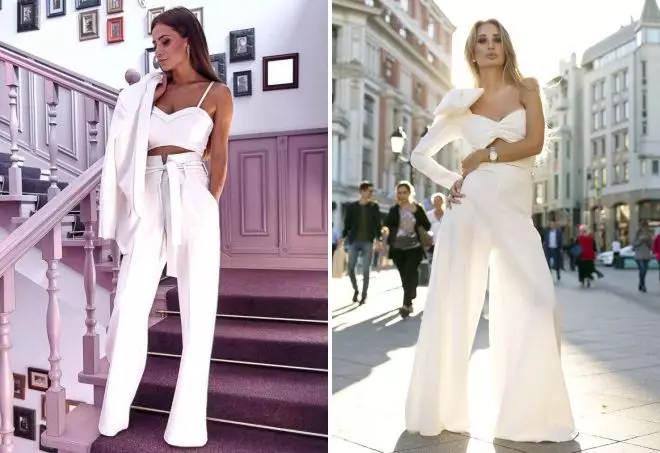 Traje das mulheres - com calças ou saia, casamento e noite, denim e malha 3774_43