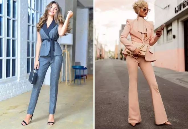 Traje das mulheres - com calças ou saia, casamento e noite, denim e malha 3774_7