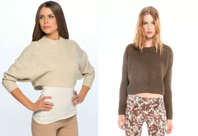 Pletený jumper - rozšírené, skrátené, openwork, oarsez, šaty, štýl Boho, krátky rukáv, kapucňa, flitre 3795_14