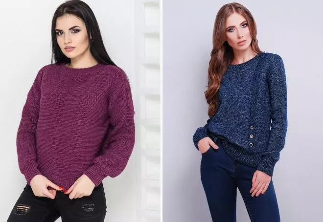 Pletený jumper - rozšírené, skrátené, openwork, oarsez, šaty, štýl Boho, krátky rukáv, kapucňa, flitre 3795_3