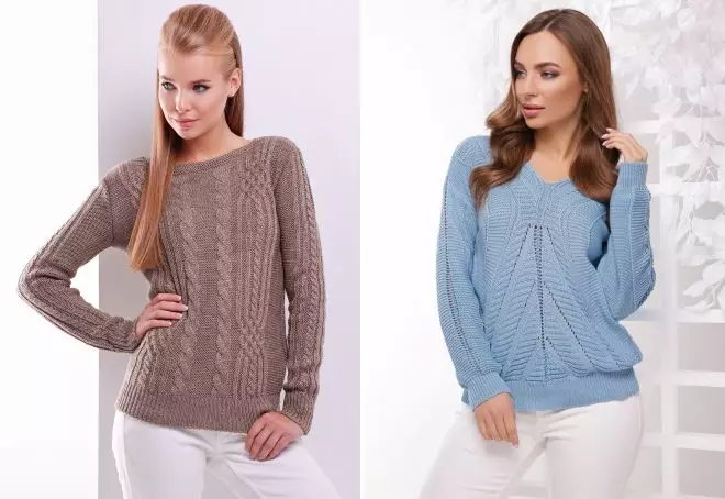 Pletený jumper - rozšírené, skrátené, openwork, oarsez, šaty, štýl Boho, krátky rukáv, kapucňa, flitre 3795_4