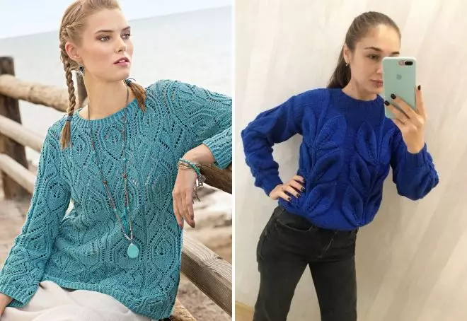 Pletený jumper - rozšírené, skrátené, openwork, oarsez, šaty, štýl Boho, krátky rukáv, kapucňa, flitre 3795_5