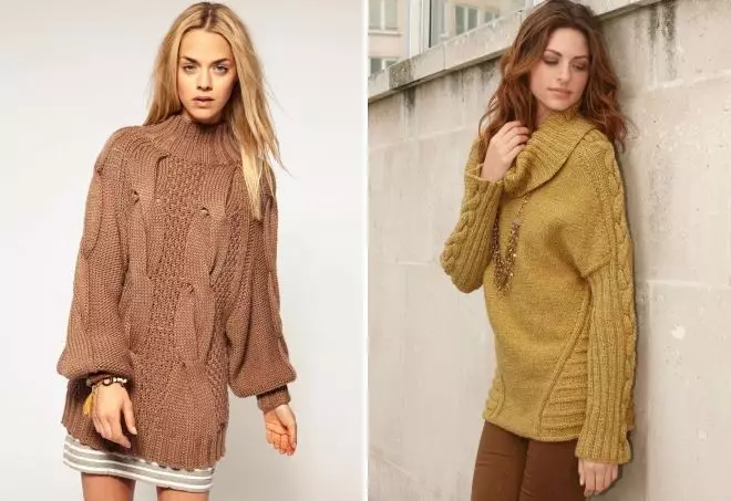 Pletený jumper - rozšírené, skrátené, openwork, oarsez, šaty, štýl Boho, krátky rukáv, kapucňa, flitre 3795_9