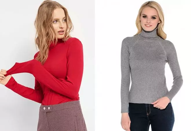 Áo len mỏng manh - với cổ áo cao, đắt, dài, ngắn, trùm đầu, moker, cashmere, openwork, dệt kim 3796_10