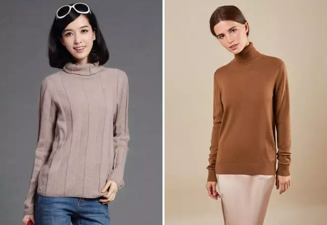 Áo len mỏng manh - với cổ áo cao, đắt, dài, ngắn, trùm đầu, moker, cashmere, openwork, dệt kim 3796_16