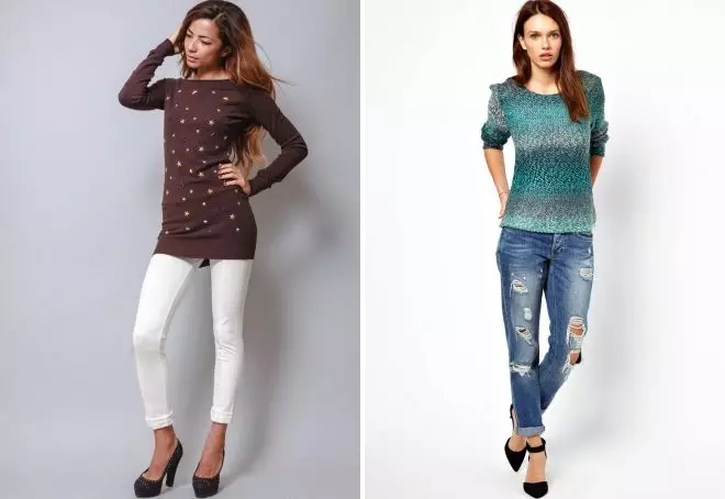 Áo len mỏng manh - với cổ áo cao, đắt, dài, ngắn, trùm đầu, moker, cashmere, openwork, dệt kim 3796_18