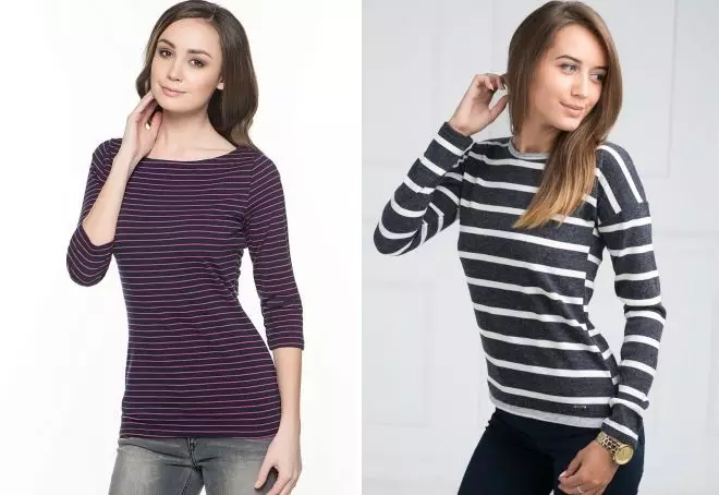 Women's striped sweater - black and white, red, knitted, knitted, with a heart, blue, multicolored, long, with what to wear? 3803_10