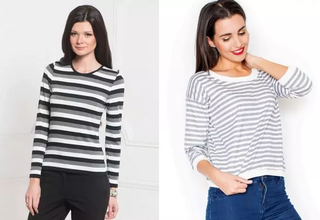 Women's striped sweater - black and white, red, knitted, knitted, with a heart, blue, multicolored, long, with what to wear? 3803_11