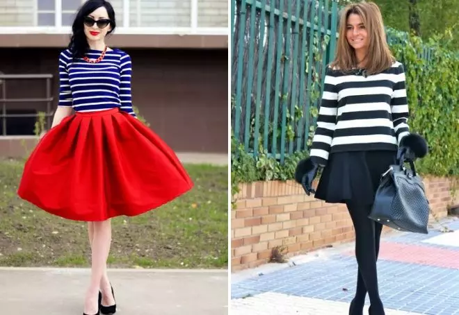 Women's striped sweater - black and white, red, knitted, knitted, with a heart, blue, multicolored, long, with what to wear? 3803_21