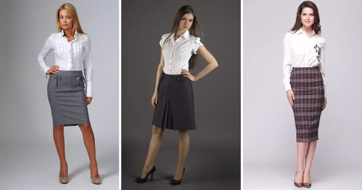 Stylish Office Witchs - Pensụl, Denim, Pliste, nke ogologo, nke Mini, mini, foto mara mma