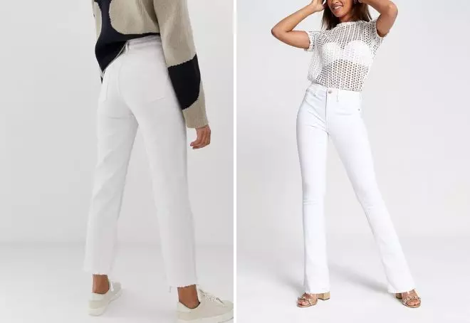 Tubi dei jeans da donna - Cosa indossare con quali scarpe con pantaloni da mosca blu, bianco, nero e grigio 3838_31