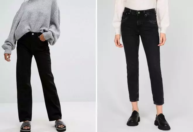 Tubi dei jeans da donna - Cosa indossare con quali scarpe con pantaloni da mosca blu, bianco, nero e grigio 3838_33