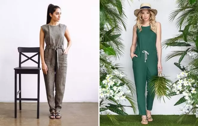 Jumpsuit de verão - com calças, shorts, saia, denim, lençóis, algodão, de grampo 3844_13