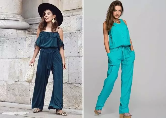 Jumpsuit veror - me pantallona, ​​pantallona të shkurtra, pantallona të gjera, xhins, liri, pambuk, nga lënda kryesore 3844_24