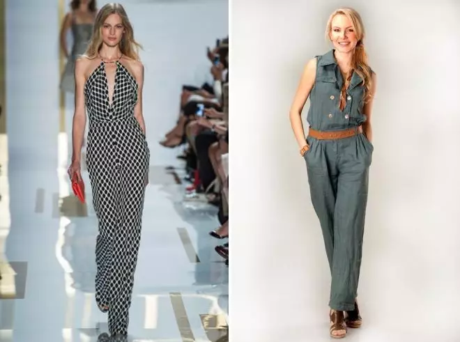 Jumpsuit veror - me pantallona, ​​pantallona të shkurtra, pantallona të gjera, xhins, liri, pambuk, nga lënda kryesore 3844_35