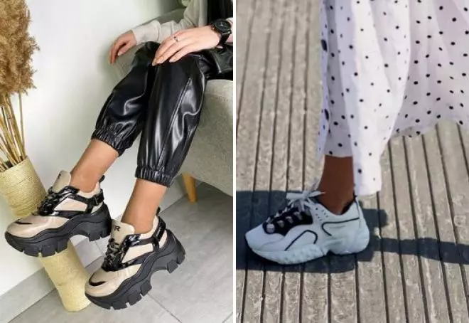 What are fashionable sneakers now - on the platform, high soles, glowing and without shoelaces 3854_23