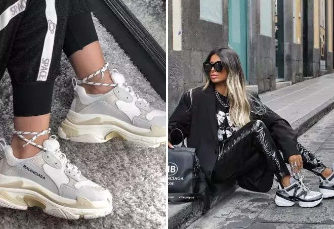 What are fashionable sneakers now - on the platform, high soles, glowing and without shoelaces 3854_37