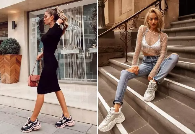 What are fashionable sneakers now - on the platform, high soles, glowing and without shoelaces 3854_9