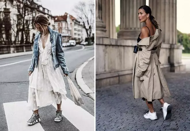 Scarpe da ginnastica alla moda sulle suole alte, con strass e pelliccia 3863_3