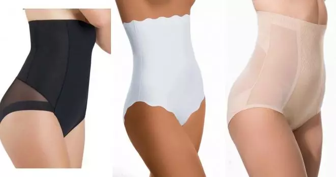 Fraen an d'schéin Underwear - am Retro Stil, militari, engem dënnen Agent, transparent, mat engem héich Taille, Spëtzekleeder, mat engem Rimm an Strëmp 3891_19