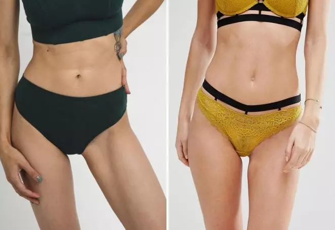 Tanga panties tan-nisa - dak li look like, dak li huma differenti mill-Riżultat pożittiv, bizzilla, b'inżul għoli, openwork, qoton, ġbid, għall komplut 3892_11