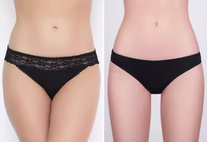 Tanga panties tan-nisa - dak li look like, dak li huma differenti mill-Riżultat pożittiv, bizzilla, b'inżul għoli, openwork, qoton, ġbid, għall komplut 3892_4