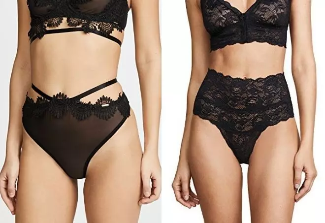 Tanga panties tan-nisa - dak li look like, dak li huma differenti mill-Riżultat pożittiv, bizzilla, b'inżul għoli, openwork, qoton, ġbid, għall komplut 3892_6