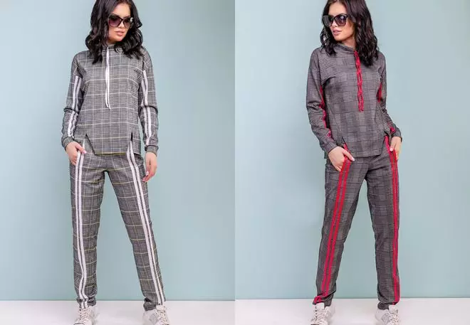 Tracksuit wadon - kanggo fitness lan mlaku, musim panas lan anget, celana pendek, rok lan celonone 3927_29