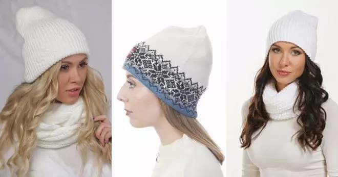 Skaista sieviešu balta cepure - Ushanka, kažokādas, liels spogulis, ar pompon, ausīm, bizītes, beztaras, ķivere, sports, bini 3970_27