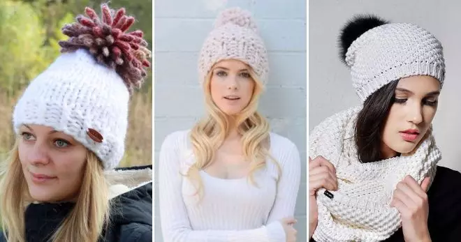 Skaista sieviešu balta cepure - Ushanka, kažokādas, liels spogulis, ar pompon, ausīm, bizītes, beztaras, ķivere, sports, bini 3970_9