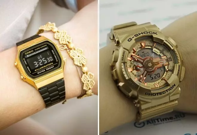 Watch Golden - Nick, Maktaym, Seagull, Rolex, Casio, Sokolov, Tissot, Adamas, Michael Cors, Armani, na almasi, ngozi ya ngozi 4042_12