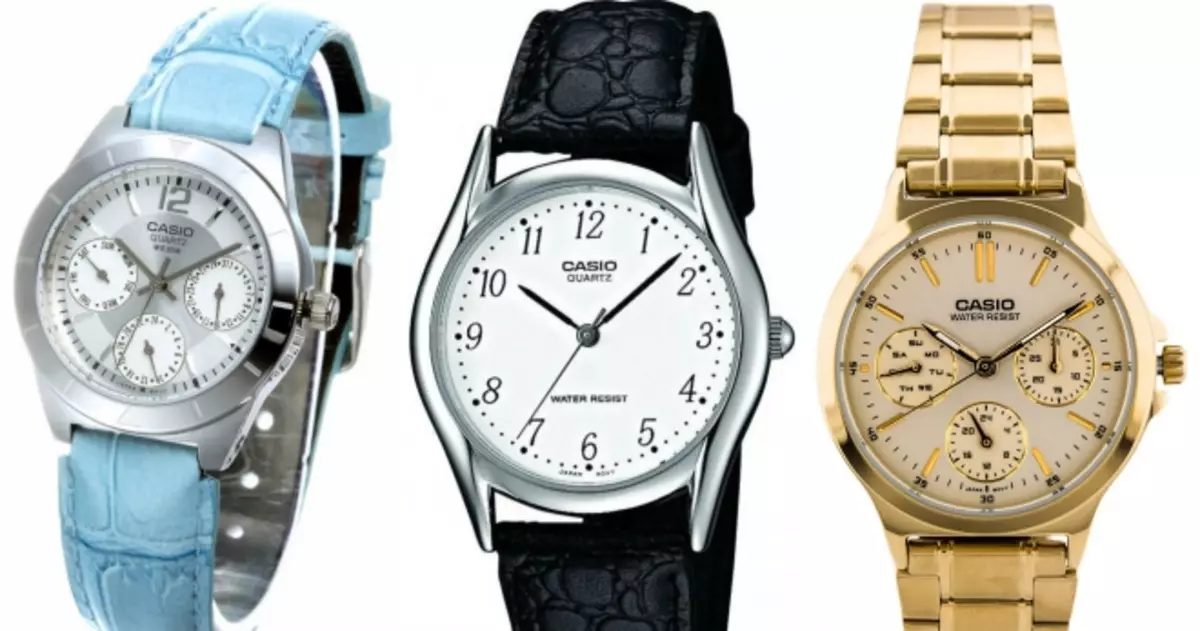 የሴቶች ዎች Casio - በእጅ, ወርቅ, ብር, ሜካኒካል, Metalic, ኳርትዝ, ውኃ, Floweries