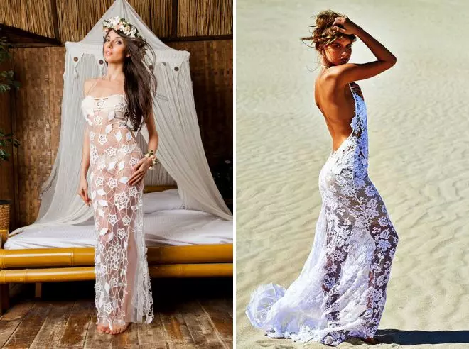 Bela praia vestidos de noiva - pulmão, verão, no chão, curto, longo, original, exuberante, aberto, ar, túnica, sapatos 4050_10