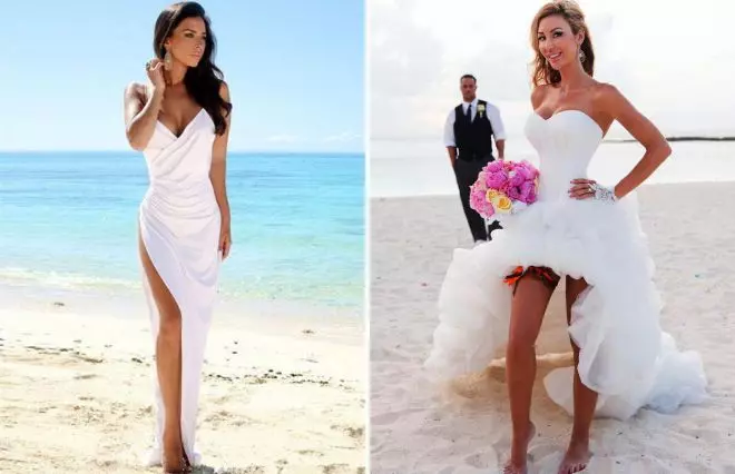 Magandang beach wedding dresses - baga, tag-init, sa sahig, maikli, mahaba, orihinal, luntiang, bukas, hangin, tunika, sapatos 4050_5